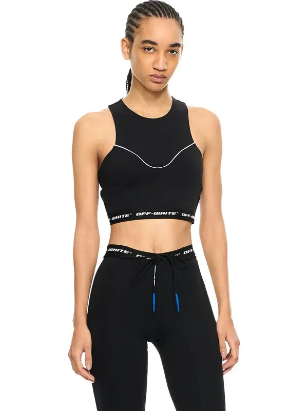 Off-White Logoband Crop Top - Black