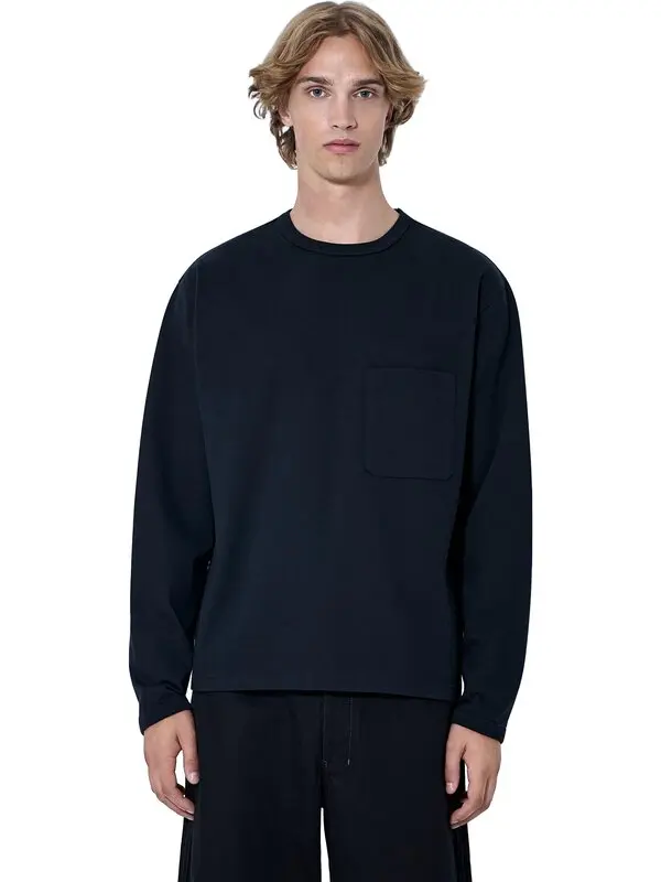 LEMAIRE Boxy Long Sleeve Tee - Black