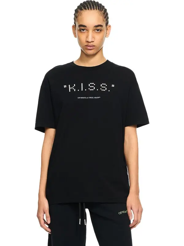 Off-White Kiss Quote T-shirt - Black