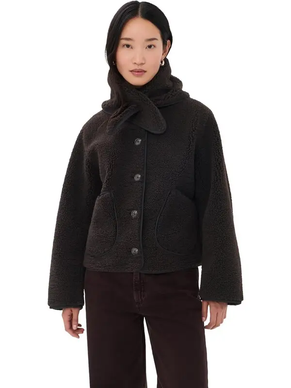 ALIGNE Theodora Faux Fur Jacket - Brown