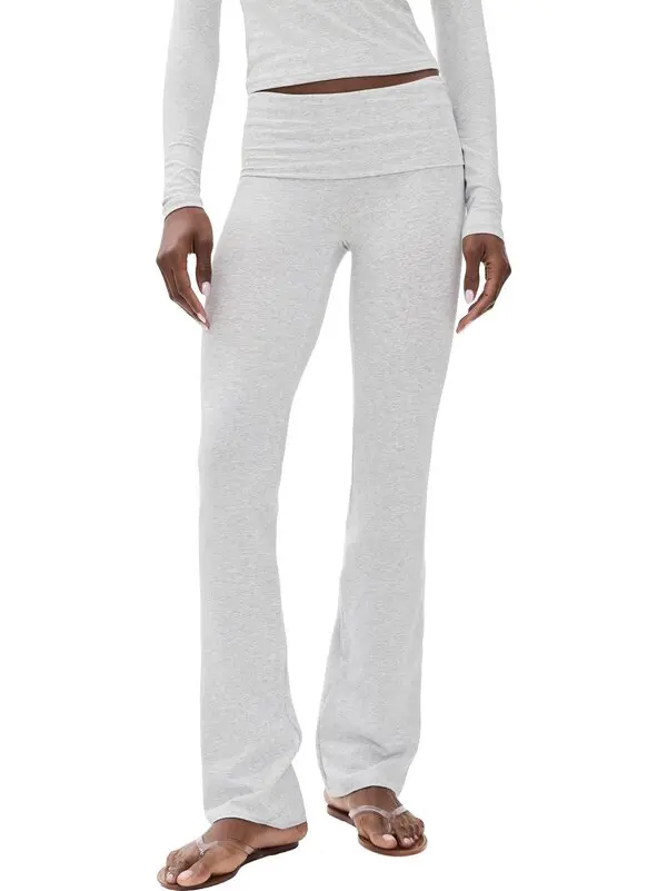 SKIMS Fold Over Pants - Light Heather Grey