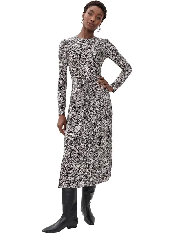 Sea Charlize Cheetah Print Dress - Cream
