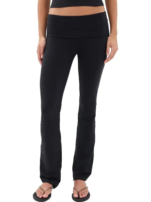 SKIMS Jersey Fold Over Pants - Soot