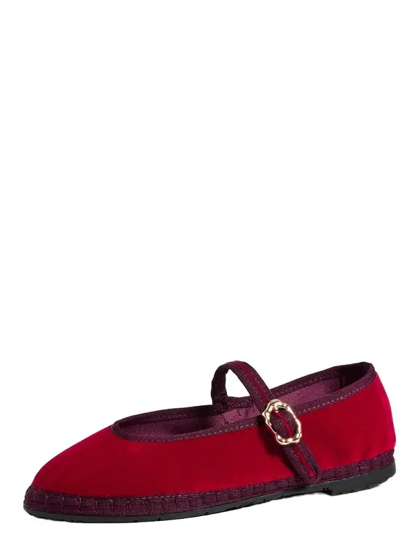 FLABELUS Pierre Mary Jane Flats - Red