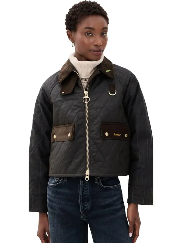 Barbour Tartan Reimagined Icons Tartan Quilted Spey Wax Jacket - Olive/classic