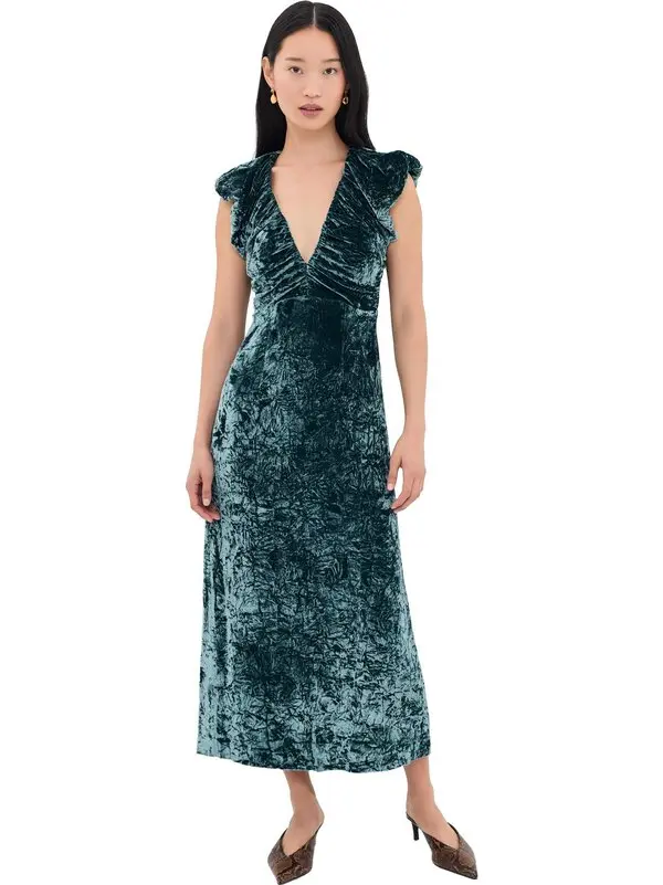 Ulla Johnson Astra Velvet Dress - Jadeite