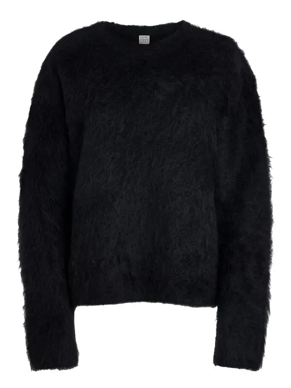 TOTEME Alpaca-blend Boxy Sweater - Black