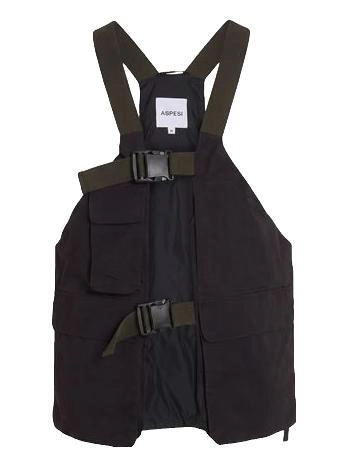 Aspesi Vest Size Polyester, Polyamide - Black