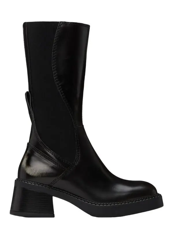 MIISTA Square-toed Short Boots - Black