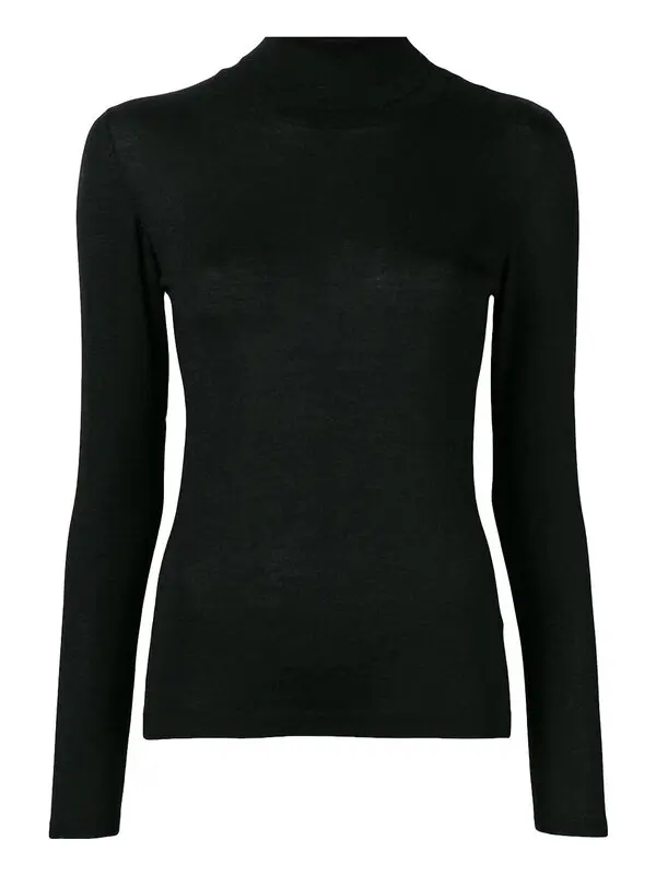 Brunello Cucinelli Roll-neck Tonal Jumper - Black