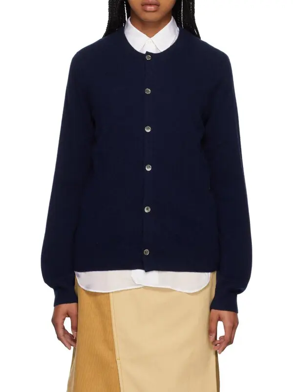 Comme Des Garçons Round-neck And Long-sleeved Sweater - Black