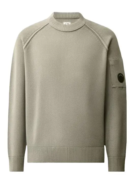C.P. COMPANY Lens-detail Sweater - Flint Grey