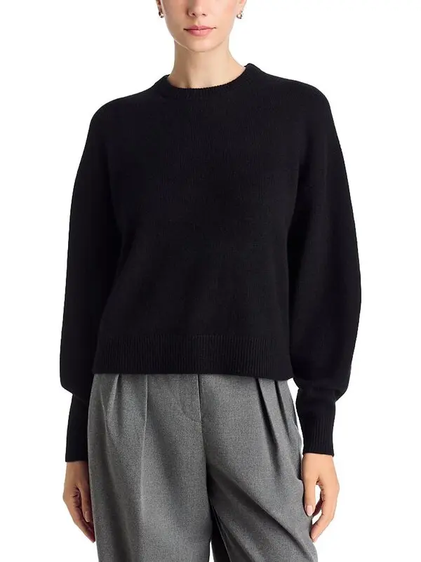 Theory Cashmere Crewneck Sweater - Black