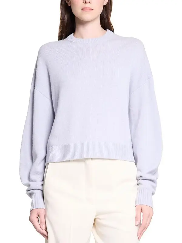 Theory Cashmere Crewneck Sweater - Cool Fog