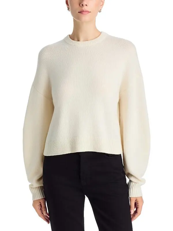 Theory Cashmere Crewneck Sweater - Ivory