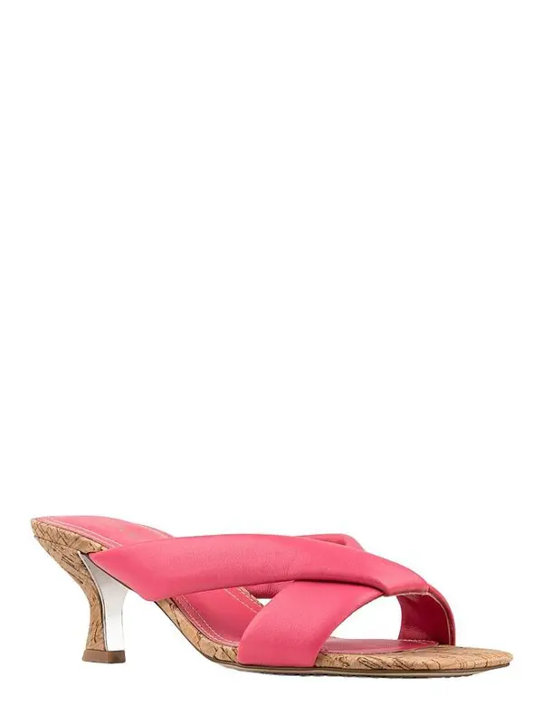 DONALD PLINER Gennessa Mid Heel Mule Sandals - Pink