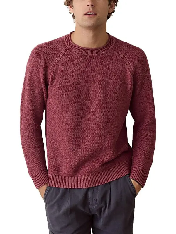 Marine Layer Garment Dye Roll Neck Sweater - Cabernet