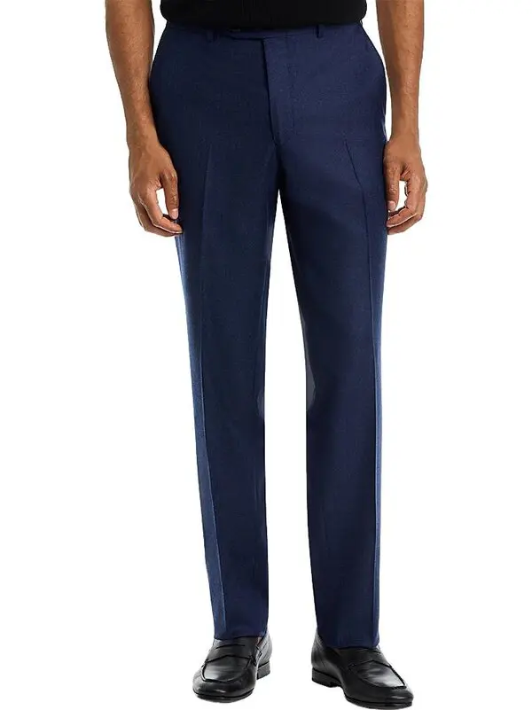 Peter Millar Harker Tailored Fit Flannel Twill Stretch Pants - Blue