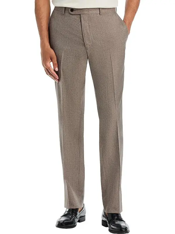 Peter Millar Harker Tailored Fit Flannel Twill Stretch Pants - Tan