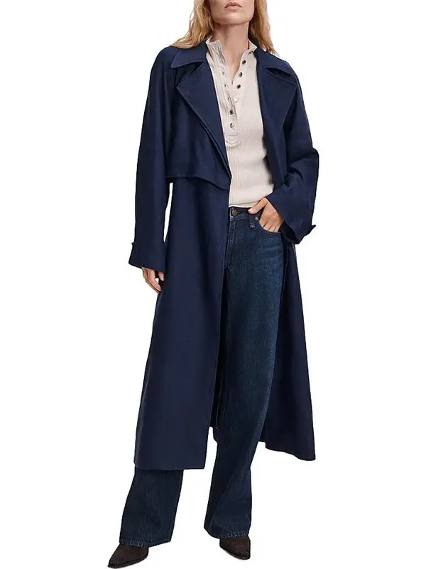 Rag & Bone Willow Trench Coat - Navy