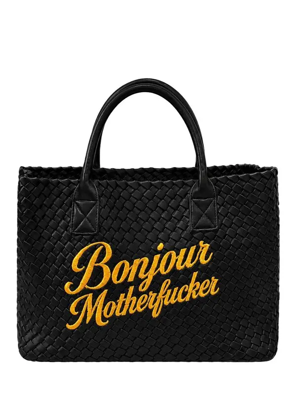 LILLY LOVES Bonjour Motherfucker Bag - Black