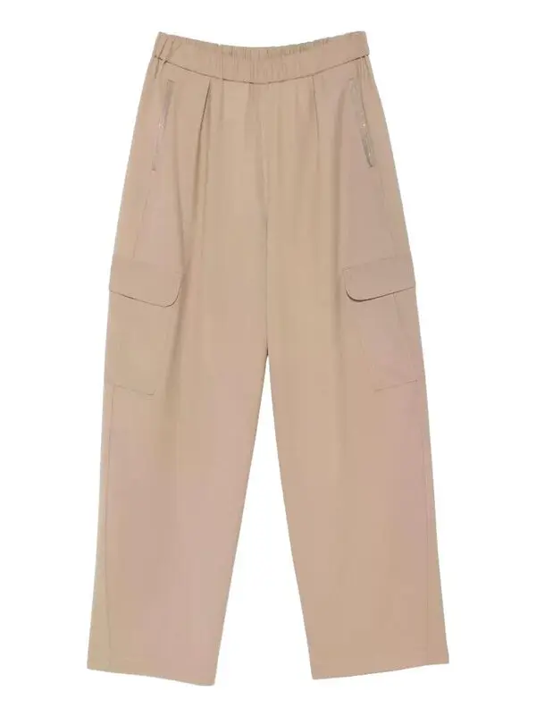 Fabiana Filippi Elasticated-waist Cargo Pants - Brown