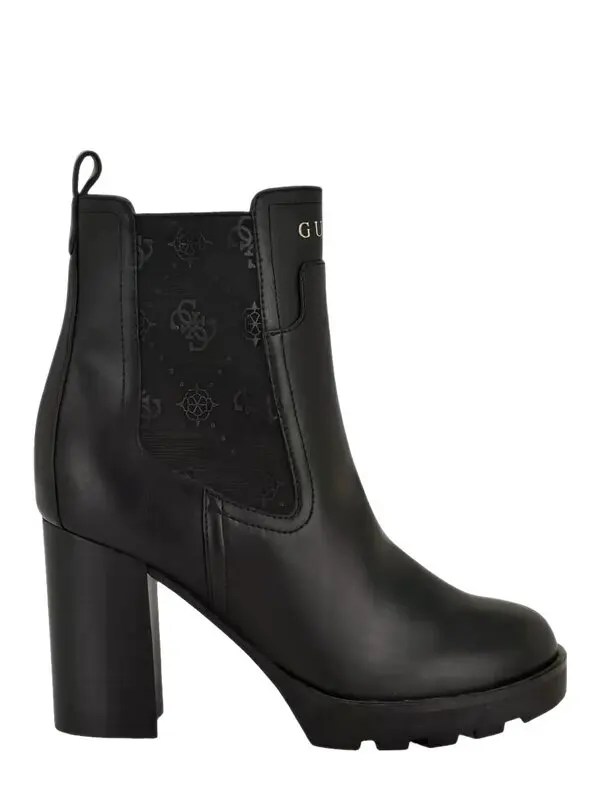 Guess Nealle Block-heel Ankle Boots - Black