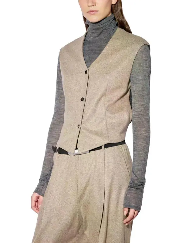 Liviana Conti Cooper Button-up Waistcoat - Neutrals
