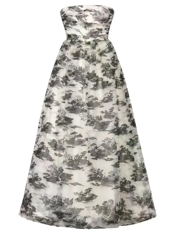 Max Mara Printed Maxi Dress - Neutrals