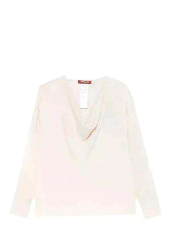 Max Mara Cowl-neck Long-sleeve Blouse - Neutrals