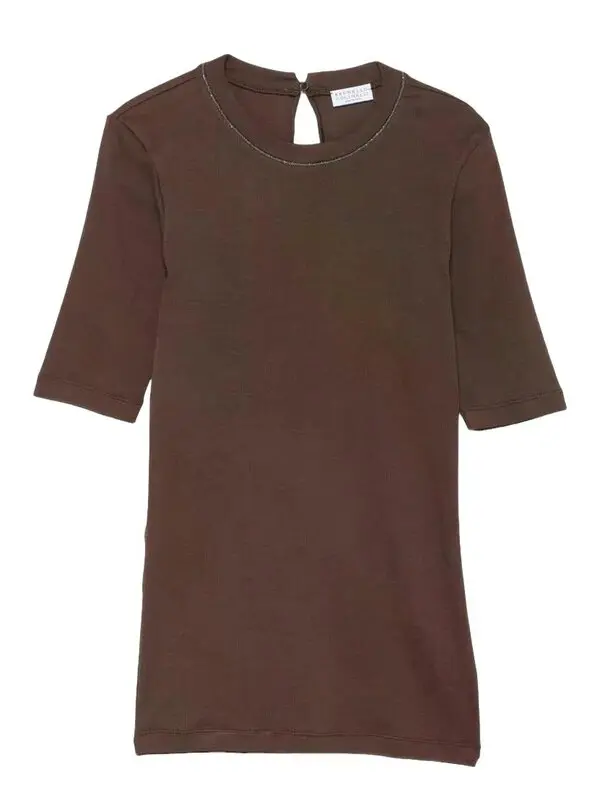 Brunello Cucinelli Monili-chain T-shirt - Brown
