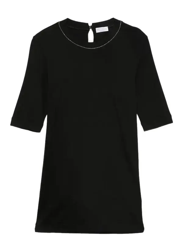 Brunello Cucinelli Monili-trim T-shirt - Black
