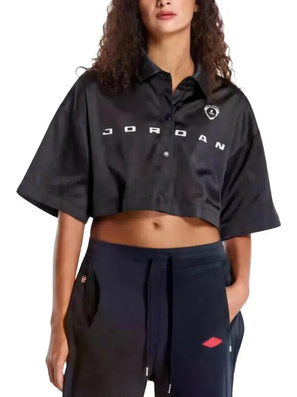 JORDAN Flight Cropped Shirt - Black