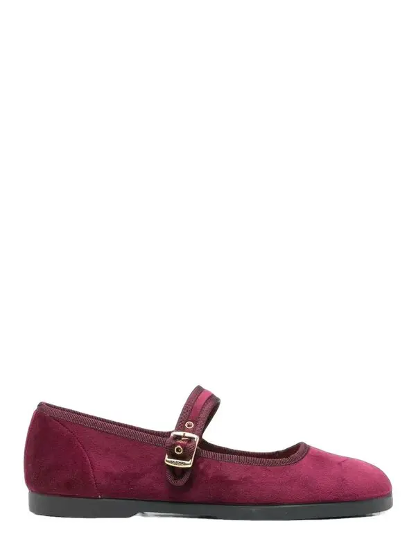 Victoria Beckham Buckle-strap Ballet Flats - Red