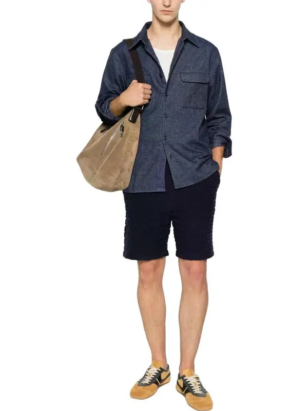 Sandro Flap-pocket Long-sleeve Shirt - Blue