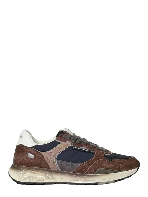 CRIME LONDON Rush Suede Panelled Sneakers - Brown