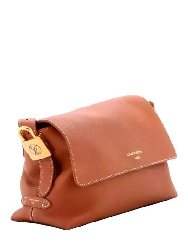 LOUIS VUITTON Low Key Messenger Bag Leather Shoulder Bag - Brown