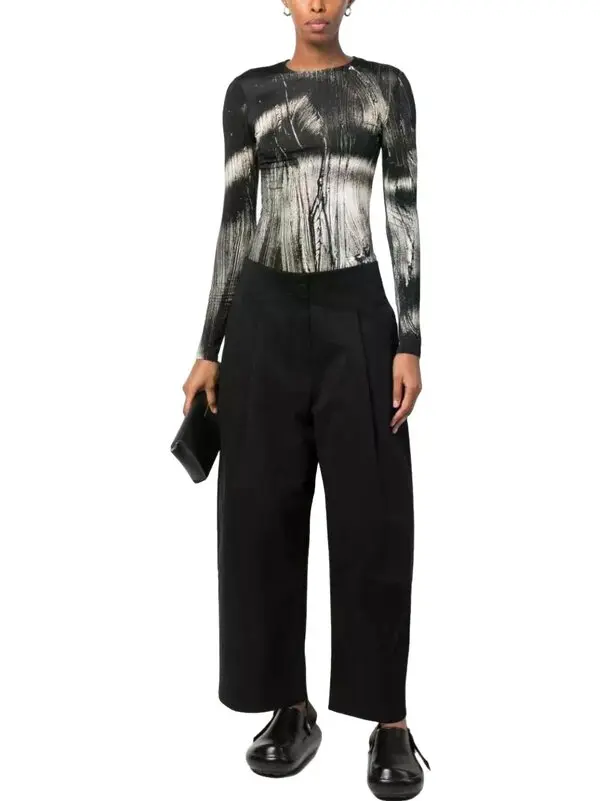 Studio Nicholson Darted Wide-leg Trousers - Black