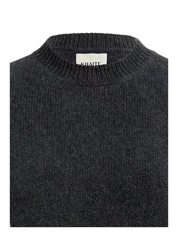 Khaite Cashmere Leta Pullover Sweater - Grey
