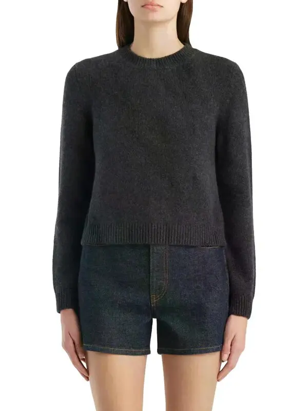 Khaite Cashmere Leta Pullover Sweater - Grey