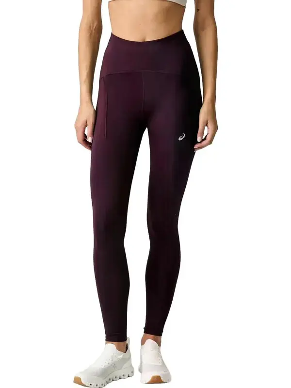 Asics Road Logo-print Performance Leggings - Purple
