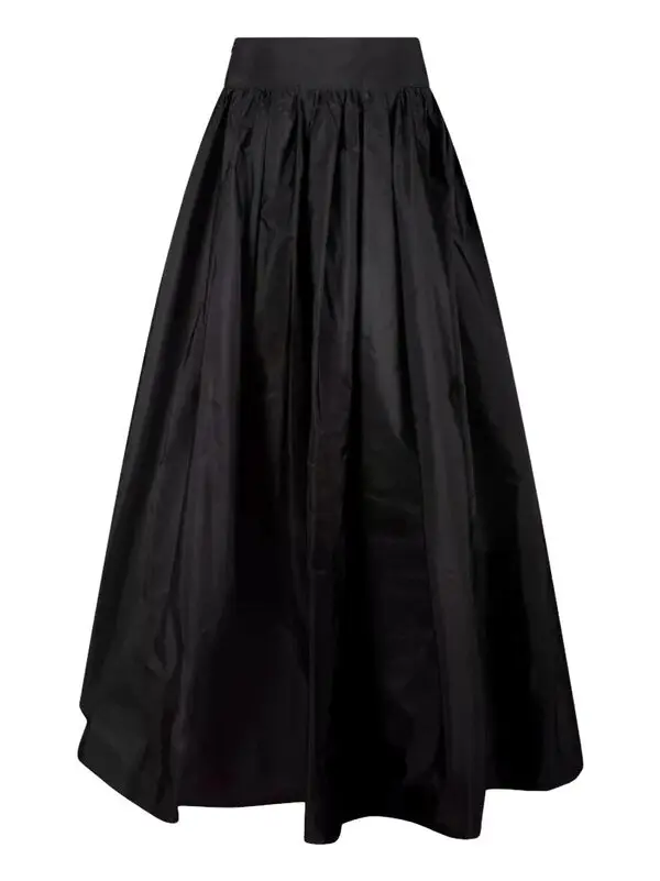 Max Mara Peplum-waist Gathered Maxi Skirt - Black