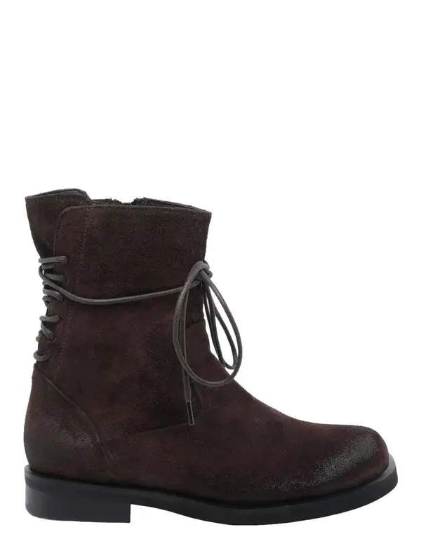 POEVE Arlo Lace-up Ankle Boots - Brown