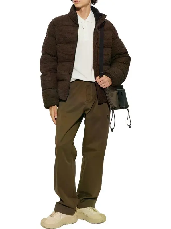 Moncler Oronte Check-pattern Jacket - Brown