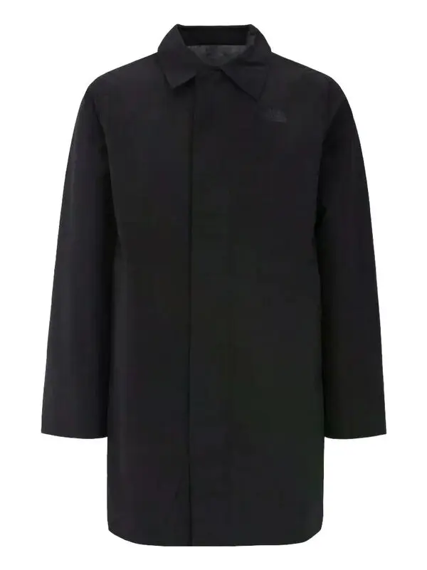 The North Face Logo-embroidered Concealed-fastening Coat - Black