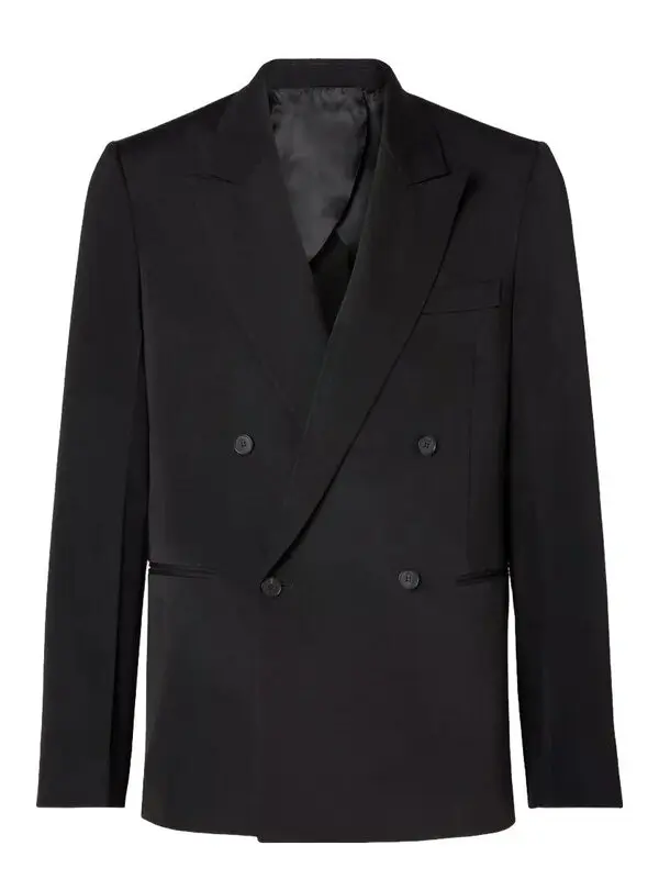 Fendi Peak-lapel Double-breasted Blazer - Black