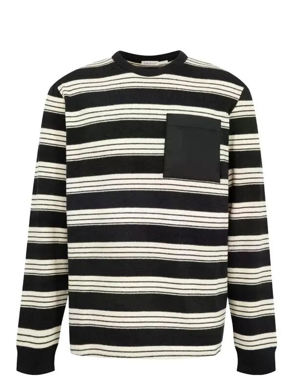 Moncler Striped Chest-pocket T-shirt - Black