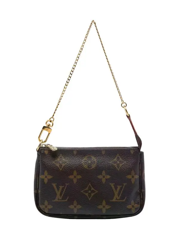 LOUIS VUITTON 2021 Monogram Mini Pochette Accessoires Handbag - Brown