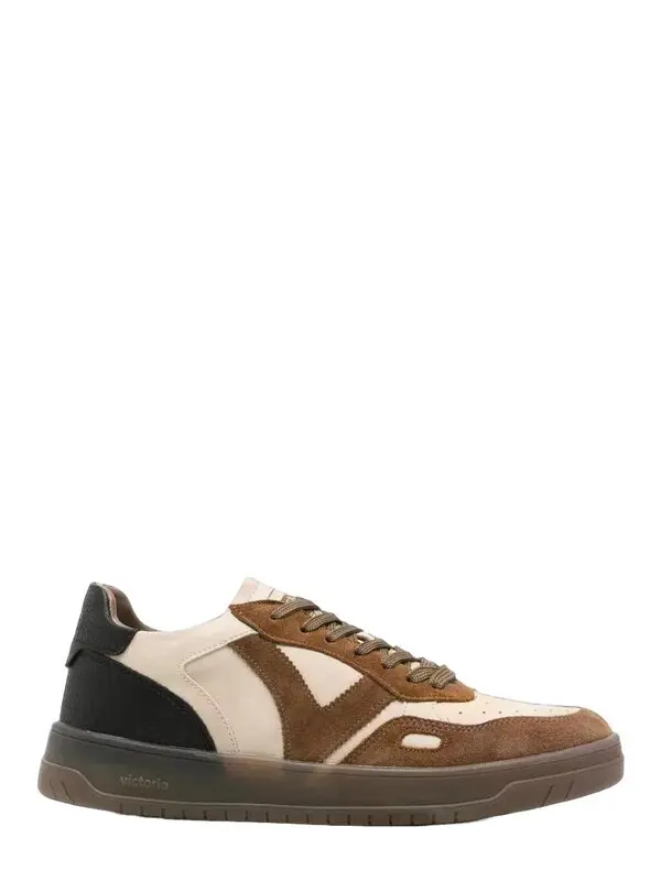 Victoria Beckham Panelled Leather Sneakers - Neutrals