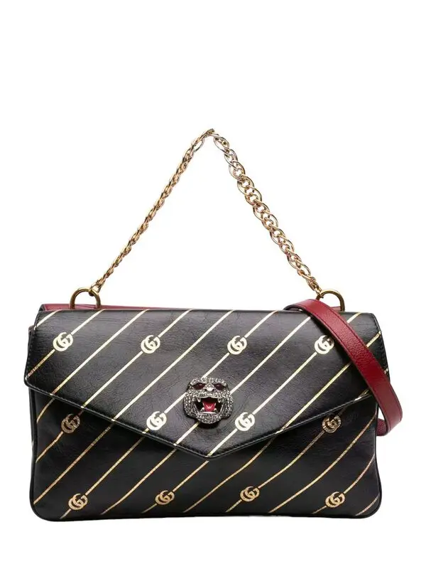 Gucci 2016-2026 Medium Leather Double Thiara Satchel - Red
